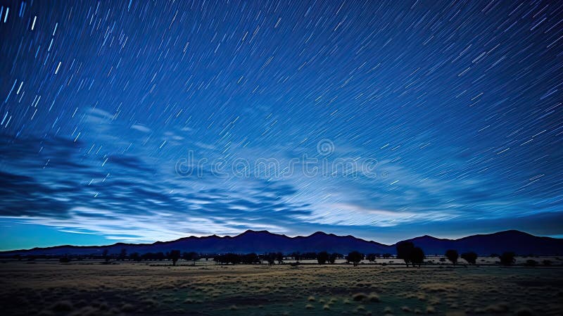Celestial stars timelapse stock illustration. Illustration of colors ...