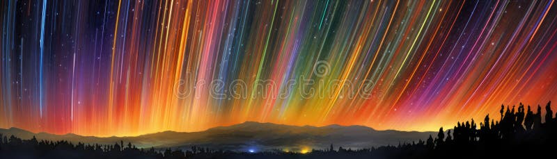 Celestial Streaks Streaks of Radiant Light Forming a Mesmerizing ...