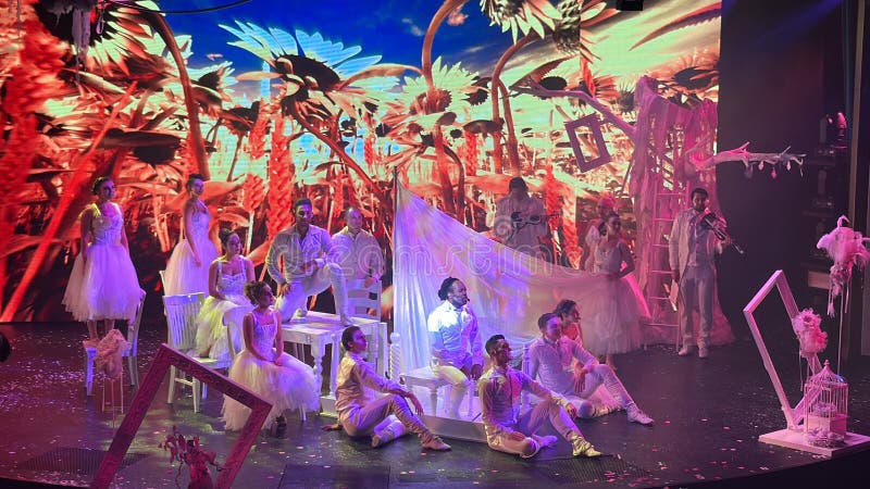 Welcome Aboard Show Aboard the Carnival Panorama Cruise Ship Editorial ...