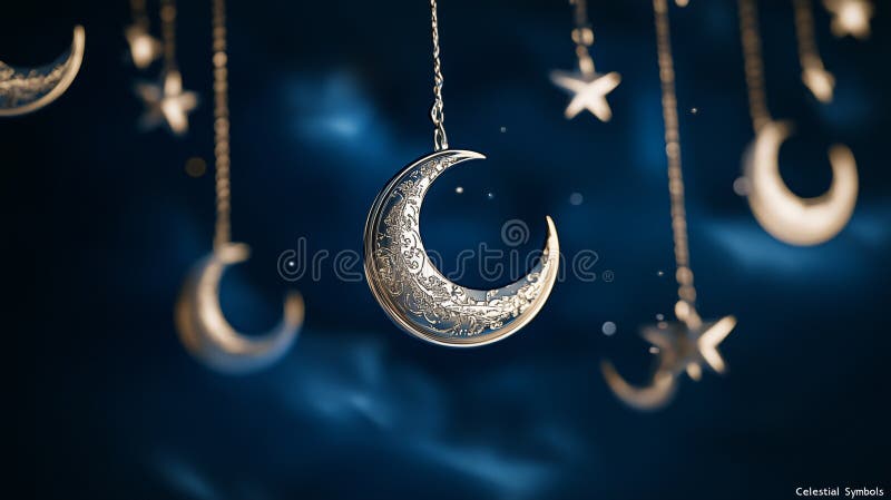 Celestial Symbols Showcase Featuring Intricate Crescent Moon Designs ...
