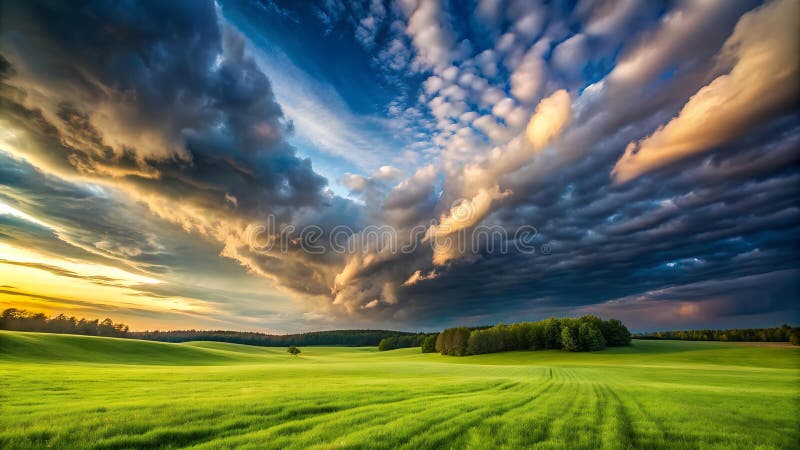 Celestial Symphony: a Dance of Light and Shadow in the Azure Sky ...