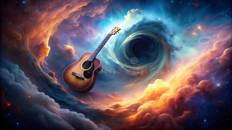 Celestial Guitar Music Cosmic Galaxy Strings Stock Photos - Free ...