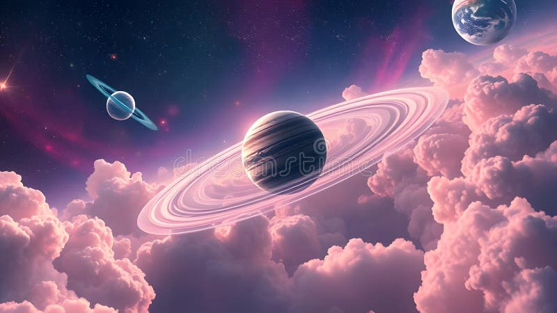 Celestial Symphony a Mesmerizing Display of Planetary Alignment Stock ...