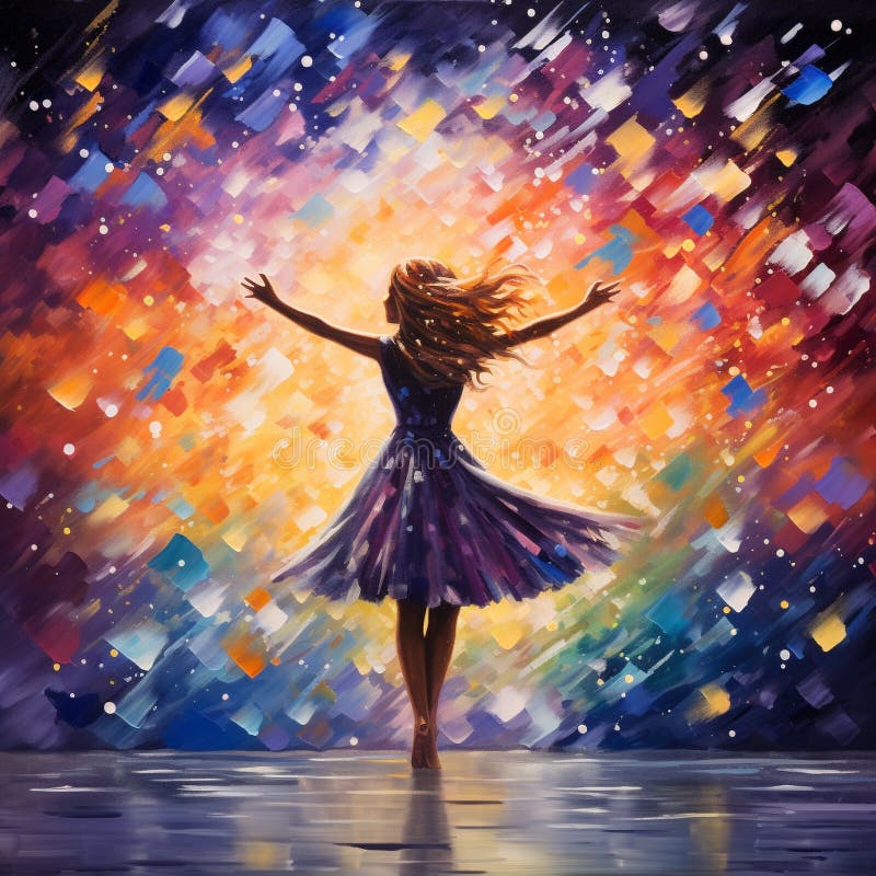 Celestial Symphony: a Stellar Dance of Star Clusters Stock Illustration ...