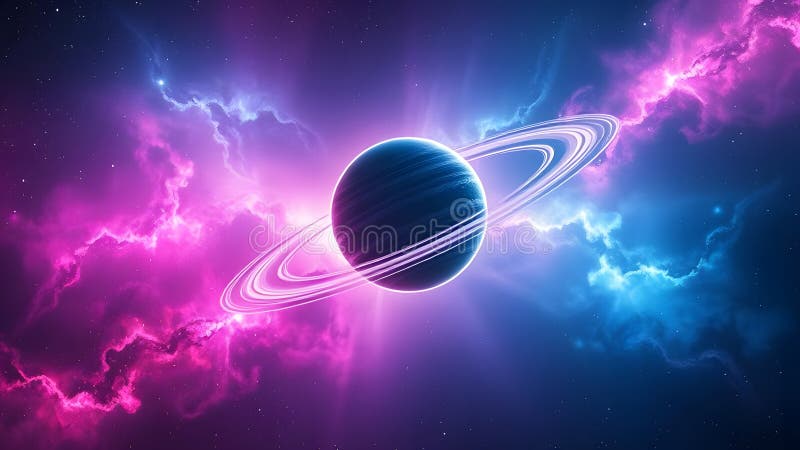Celestial Symphony a Stunning Planetary Alignment in Vibrant Hues Stock ...