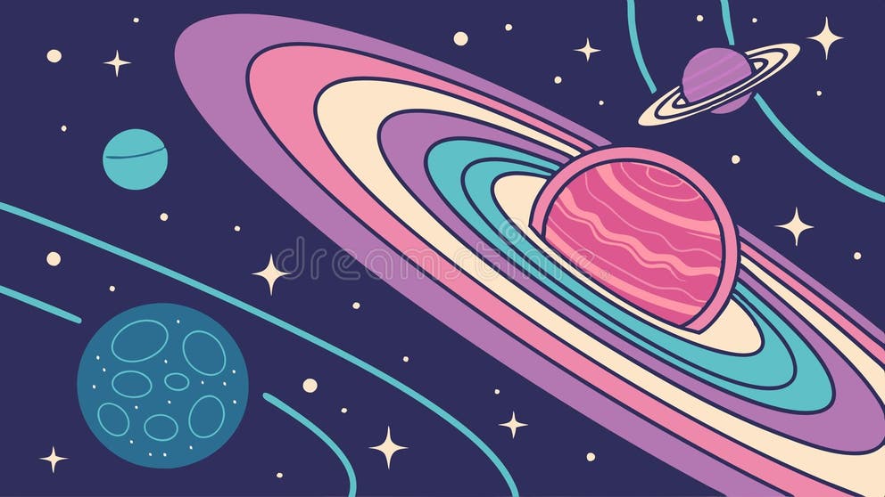 Planetary Orbits Space, Depicting Cosmic Motion and Celestial System ...