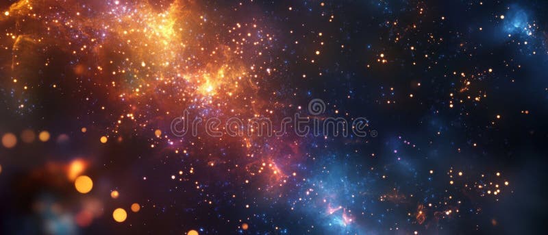A Celestial Tapestry of Stars, Nebulae, and Cosmic Dust Stock ...
