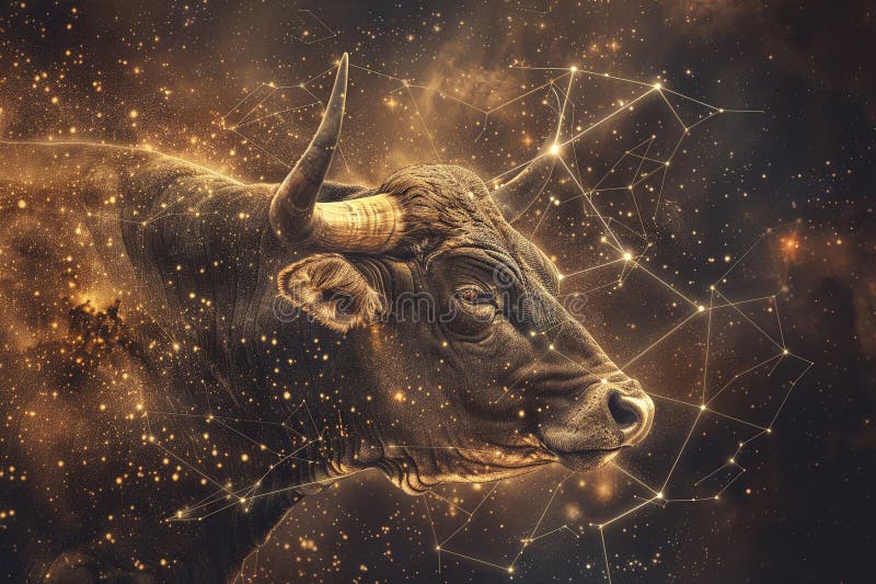 Celestial Taurus Constellation Art Stock Photo - Image of galaxy ...