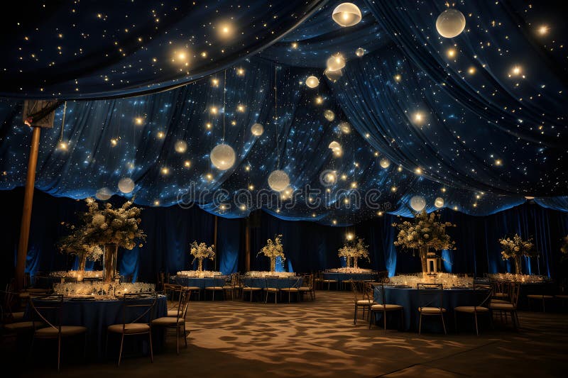 Celestial-themed Ceremony with a Moonlit Backdrop. AI Generated Stock ...
