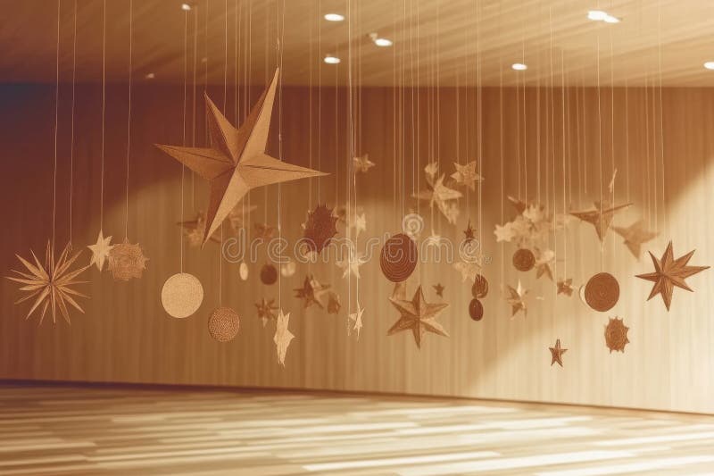 Celestial Themed Hanging Decorations in Minimalist Interior Design ...