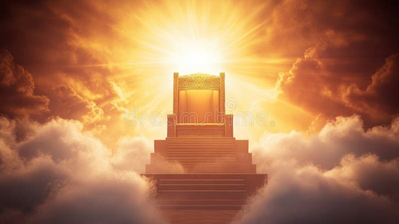 Celestial Throne: Ascending through Clouds into Radiant Light, a Vision ...