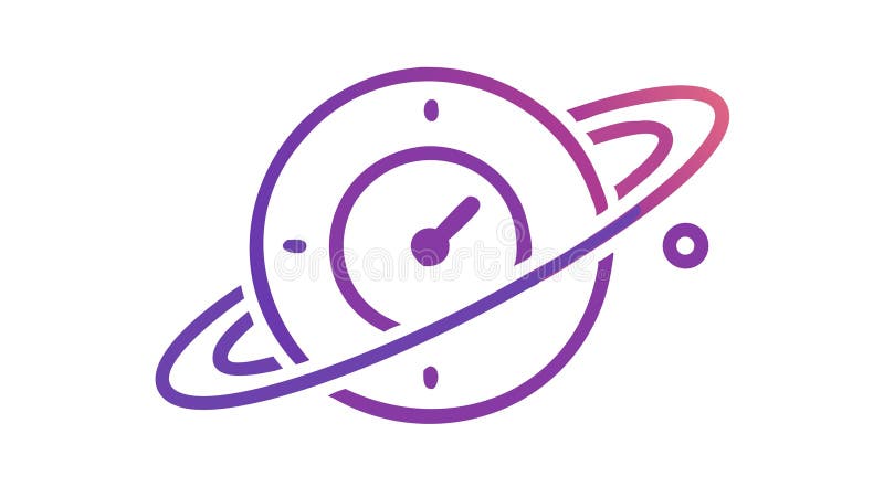 Celestial Time, a Clock Integrated into a Planet, Vector Design ...