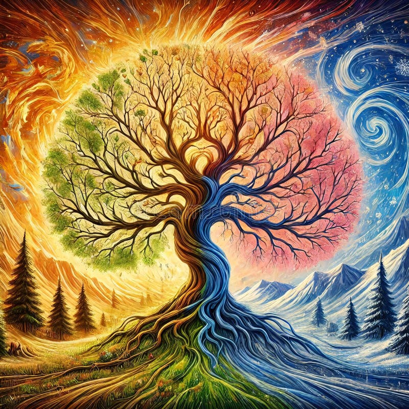 Celestial Tree Generative for AI Stock Illustration - Illustration of ...