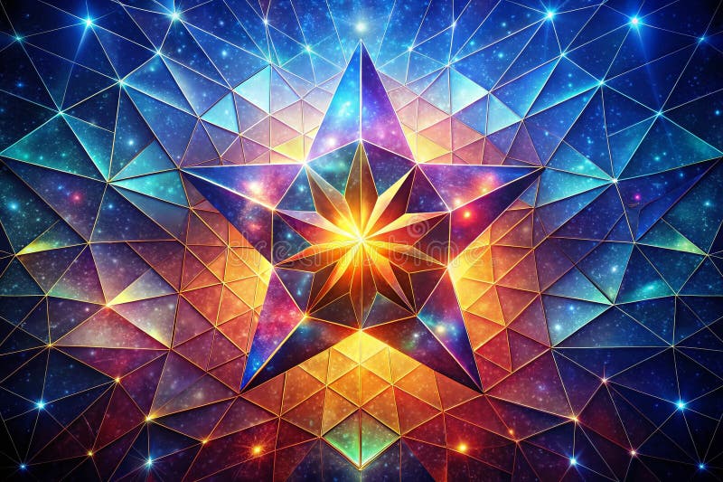 Celestial Triangle Pattern Background a Modern Geometric Design ...