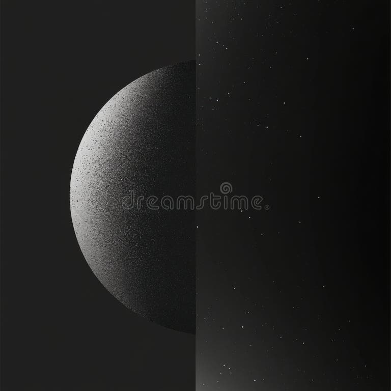 Celestial View of a Planet Illuminated by Distant Stars in a Deep Space ...