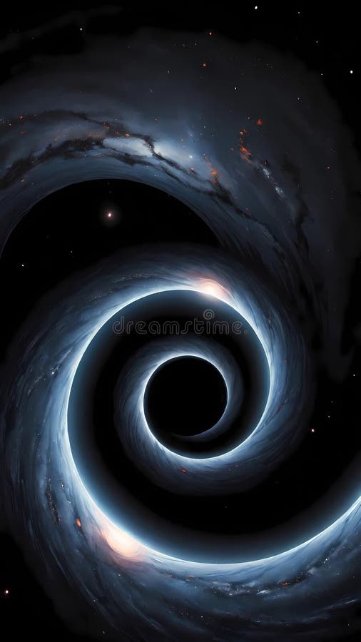 Celestial Vortex a Look Inside the Black Holes Illustration Wallpaper ...