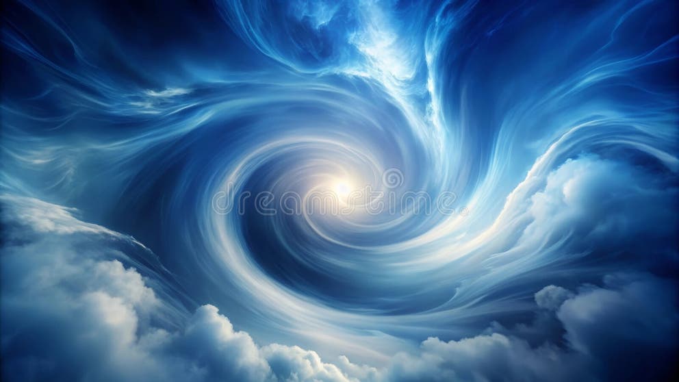 Celestial Vortex a Swirling Symphony of Light and Clouds in the Heavens ...