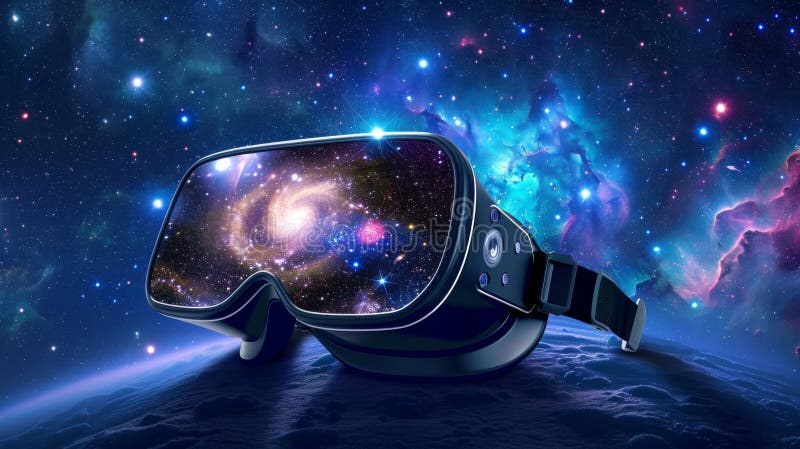 Celestial VR Experience in Outer Space. Virtual Reality Glasses ...