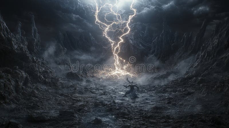 Celestial Warrior Faces Dark Forces in a Dramatic Epic Battle of the ...