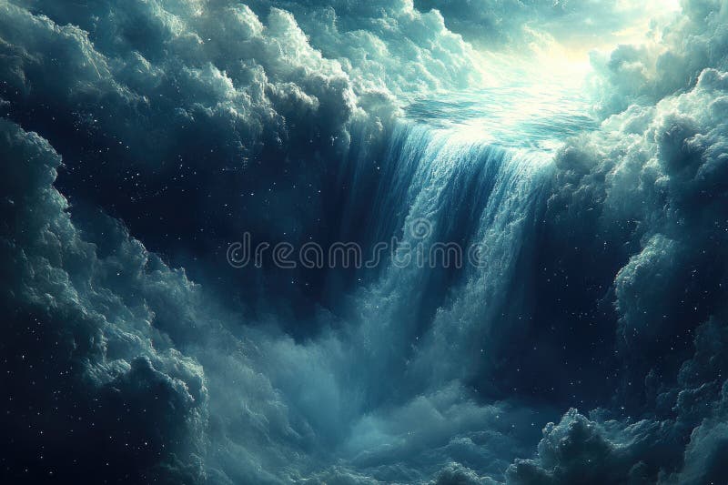 Celestial Waterfall: a Dreamlike Cascade Plunging through the Stars ...