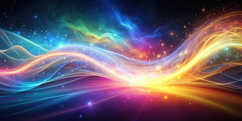 Celestial Waveforms an Abstract Depiction of Energetic Cosmic Flow and ...