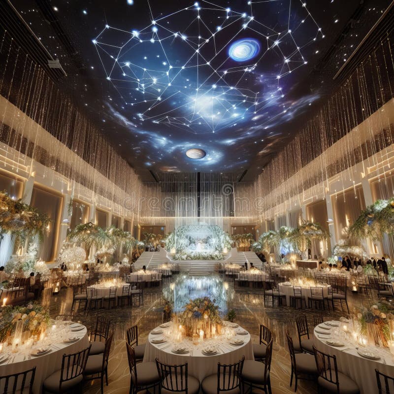 22 Celestial Wedding_ the Venue is Transformed into a Celestia Stock ...