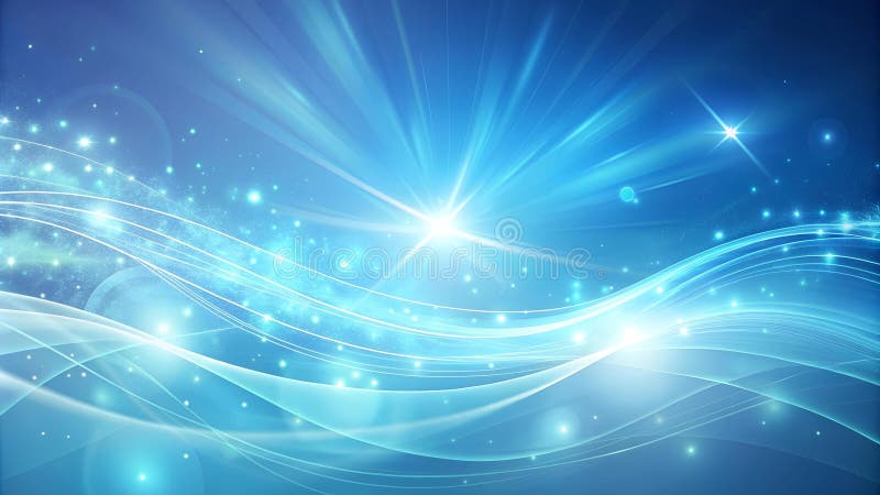 Celestial Whispers a Symphony of Light Blue Abstract Animation ...