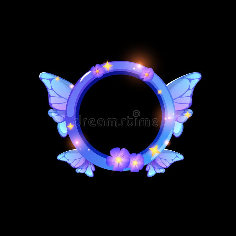 Celestial Winged Avatar Frame Vector Illustration Stock Vector ...
