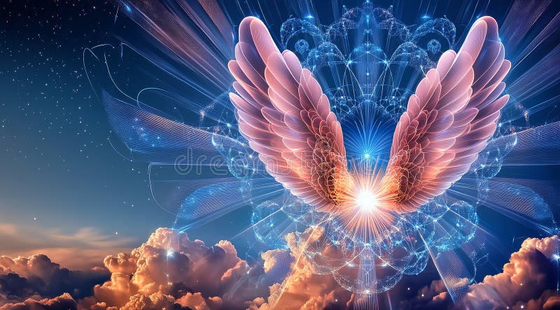 Celestial Wings stock image. Image of aura, starry, spiritual - 371296771
