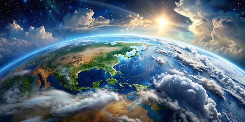 Celestial Wonders Earth from Space a Stunning Visual Journey of Clouds ...