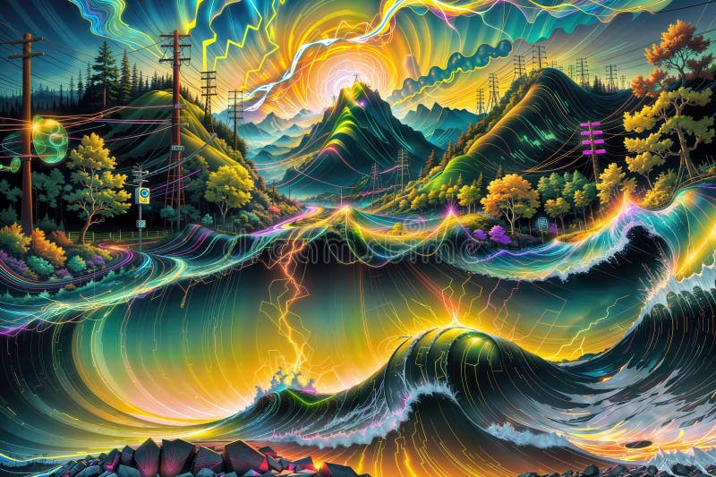 Digital Masterpiece the Digital Mona Lisa Stock Illustration ...