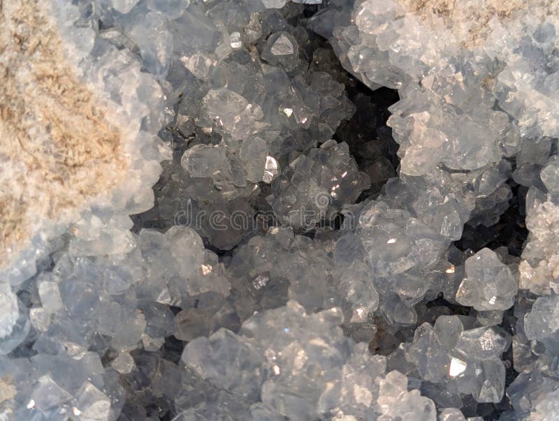 Celestine mineral texture stock image. Image of isolated - 373601805