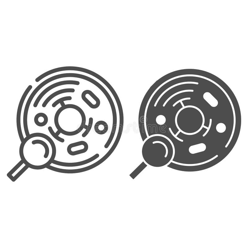 Cell Analysis Line and Solid Icon, Medical Tests Concept ...