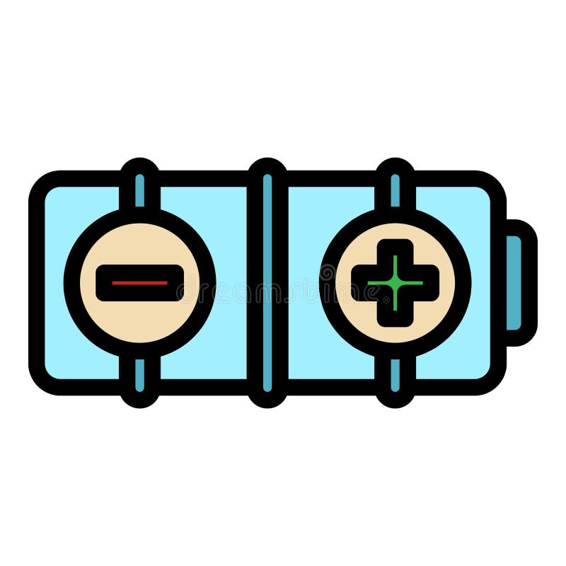 Cell Battery Icon Color Outline Vector Stock Vector - Illustration of ...