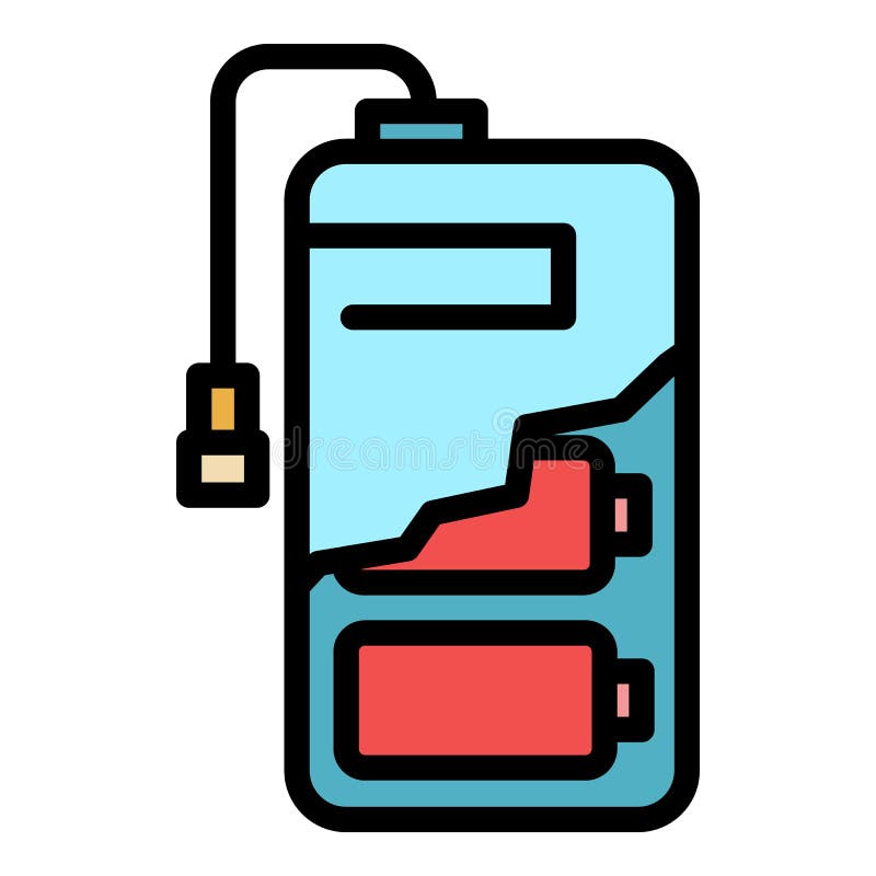 Cell Battery Power Bank Icon Color Outline Vector Stock Vector ...