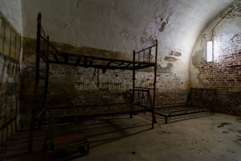 Cell with Bed in Fort 13 Jilava Jail, Romania Stock Image - Image of ...