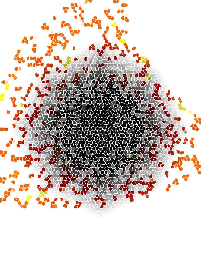 Human cell after radiation stock illustration. Illustration of ...