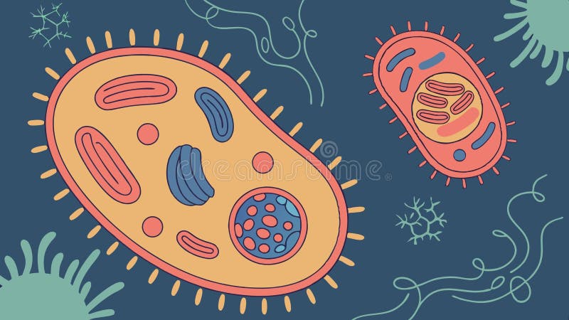 Cell Biology Illustration, Microscopic Life Form. Vector Design ...