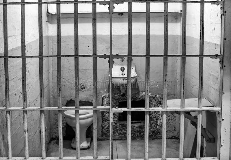 Cell Block a at Alcatraz Island Prison Stock Photo - Image of site ...