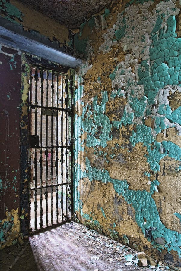 Cell Block of the Inside of an Old Prison Stock Photo - Image of cage ...