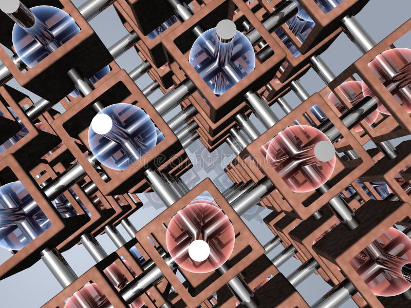 Cell blocks - 3D stock illustration. Illustration of round - 12185326