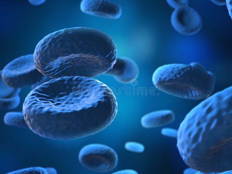 Cell Blue, Human Cell, Animal Cell. Stock Illustration - Illustration ...