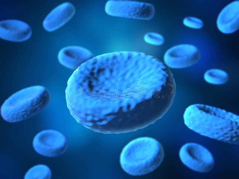 Cell Blue, Human Cell, Animal Cell. Stock Illustration - Illustration ...