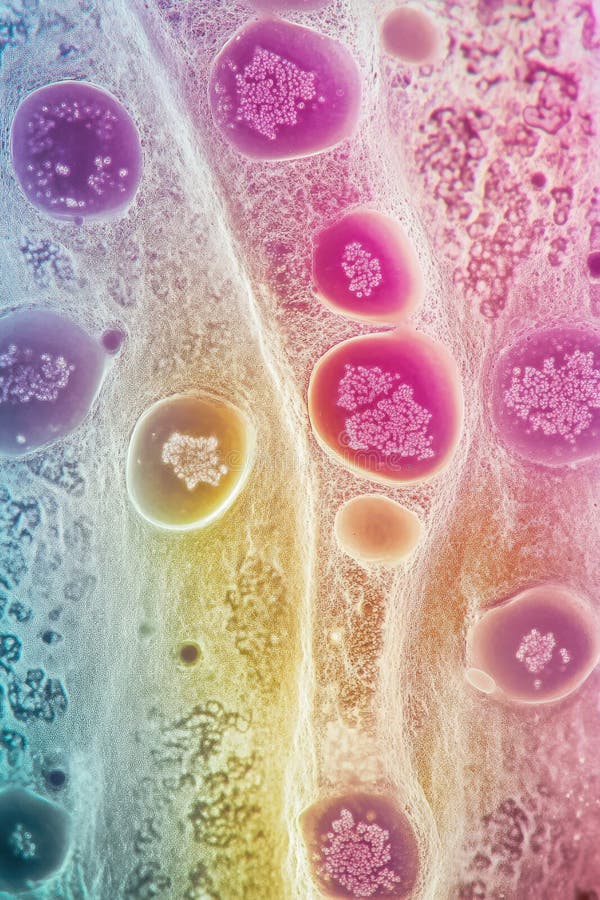 Cell Close-up Under a Microscope. Selective Focus Stock Photo - Image ...