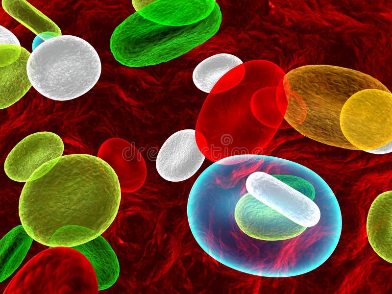 Cell Colors - 3D Illustration Stock Illustration - Illustration of ...