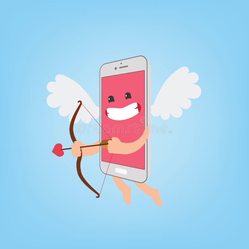 Cell cupid stock vector. Illustration of blank, contacts - 85067155