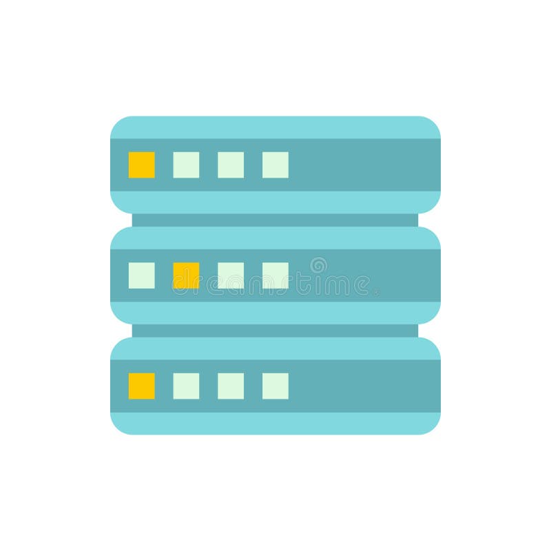 Cell for Data Storage Icon, Flat Style Stock Illustration ...
