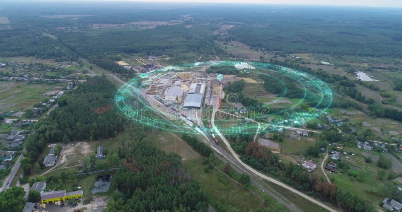 A Cell Data Tower is Broadcasting a Signal. Visualization of Signal ...