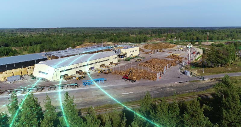 A Cell Data Tower is Broadcasting a Signal. Visualization of Signal ...