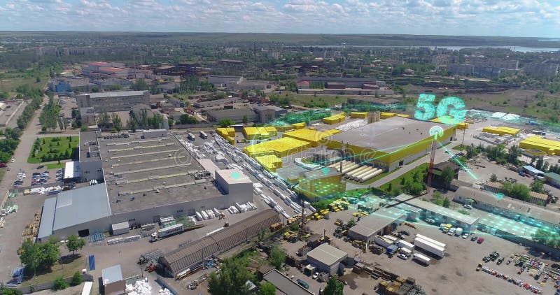 A Cell Data Tower is Broadcasting a Signal. Visualization of Signal ...